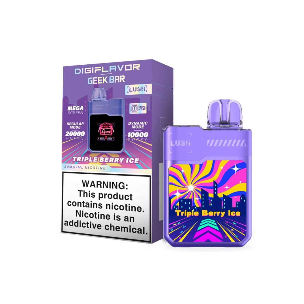 Triple Berry Ice – Geek Bar Digiflavor Lush 20K Vape – Juce Vape
